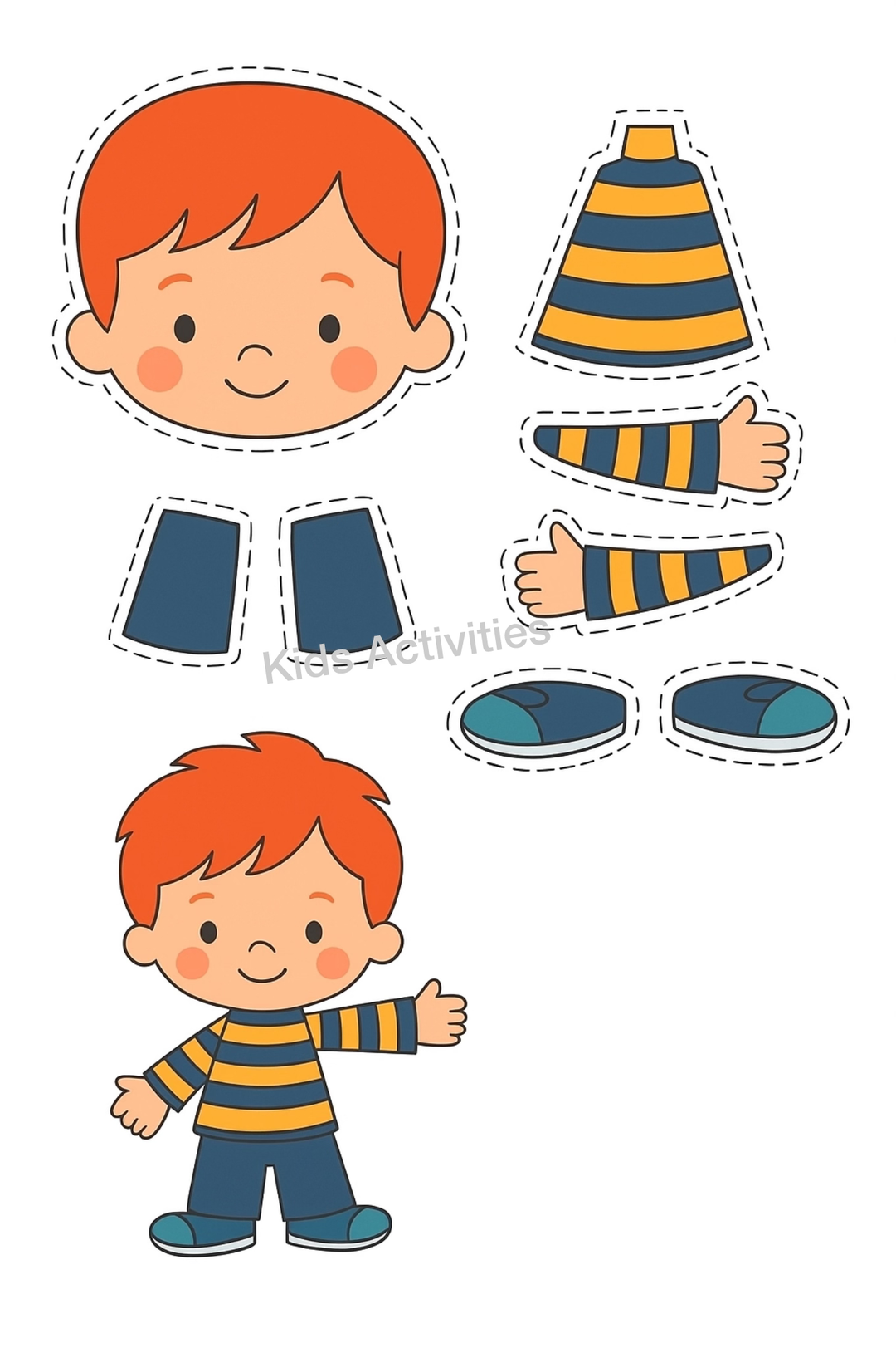Make Your Paper Dolls By Joining Body Parts - Kids Activities