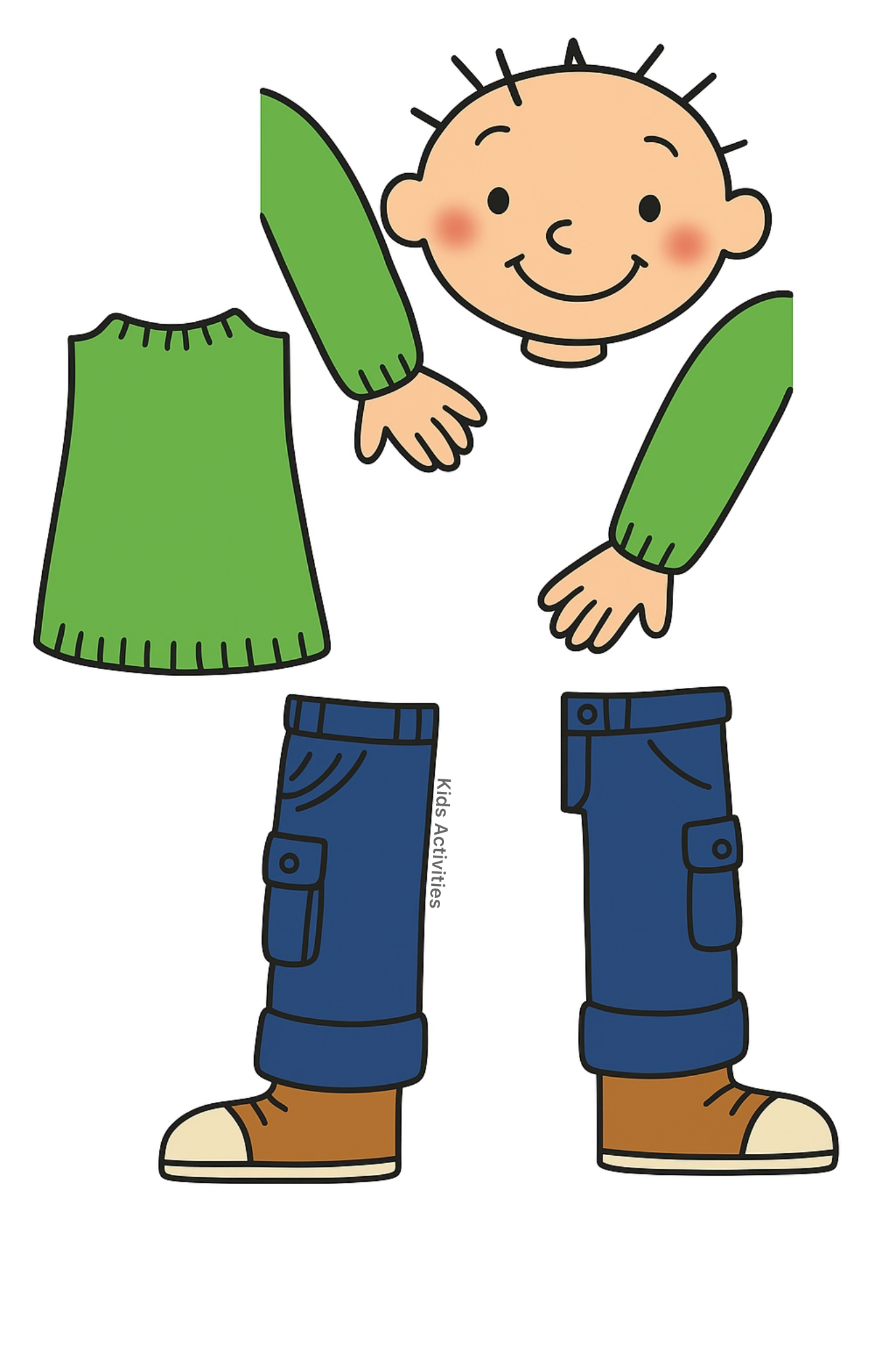 Make Your Paper Dolls By Joining Body Parts - Kids Activities