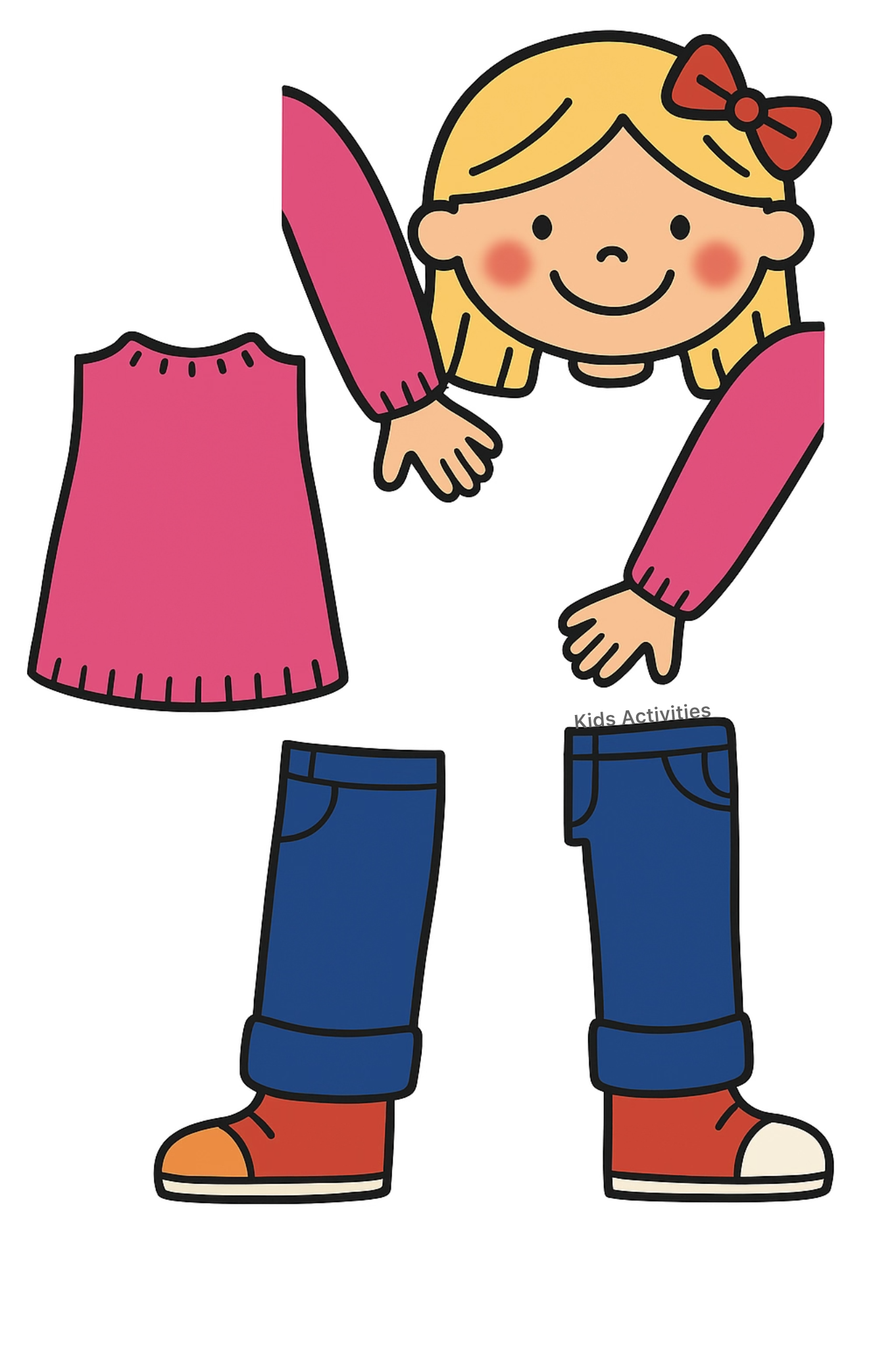 Make Your Paper Dolls By Joining Body Parts - Kids Activities
