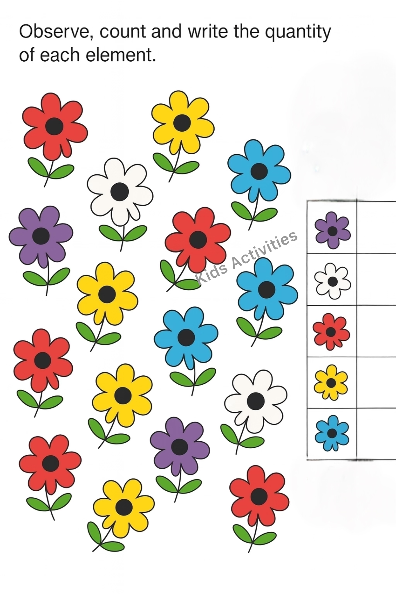 Observe and Count Activity - Kids Activities