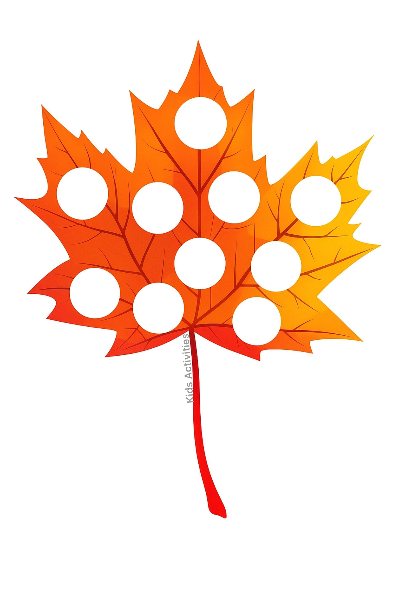 Fall Themed Dot Painting - Kids Activities