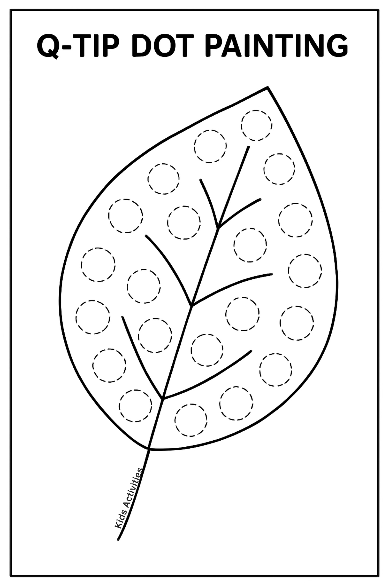 Color Leaf Through Dot Painting Activities - Kids Activities