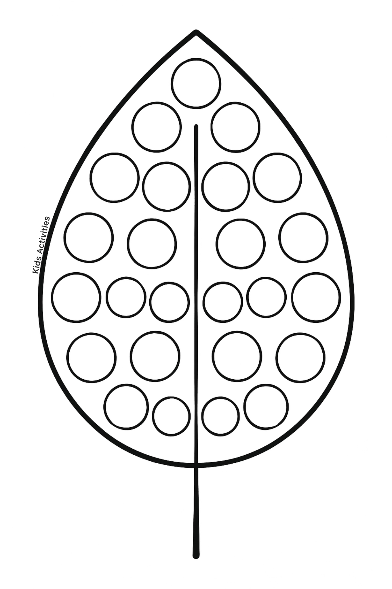 Color Leaf Through Dot Painting Activities - Kids Activities
