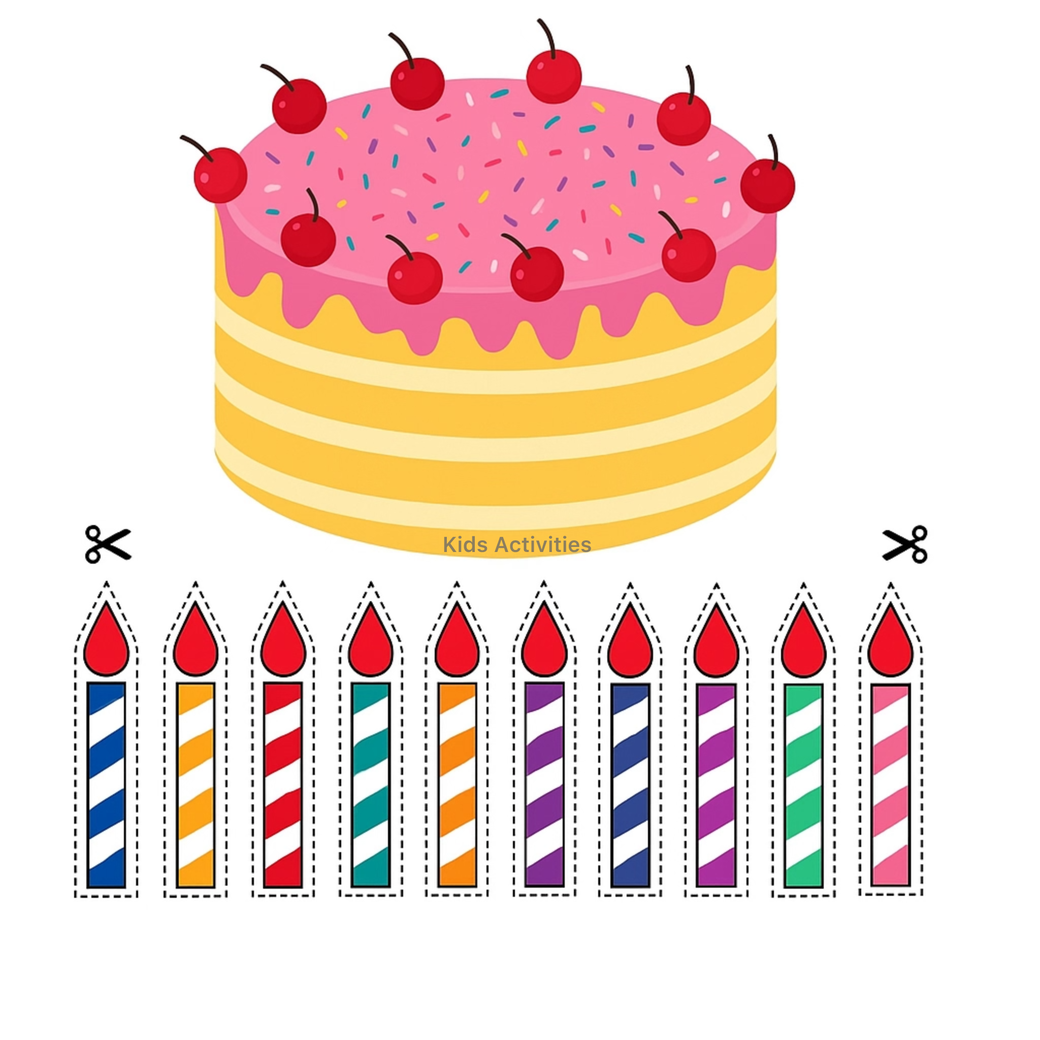 Make Your Birthday Cake by Paper - Kids Activities