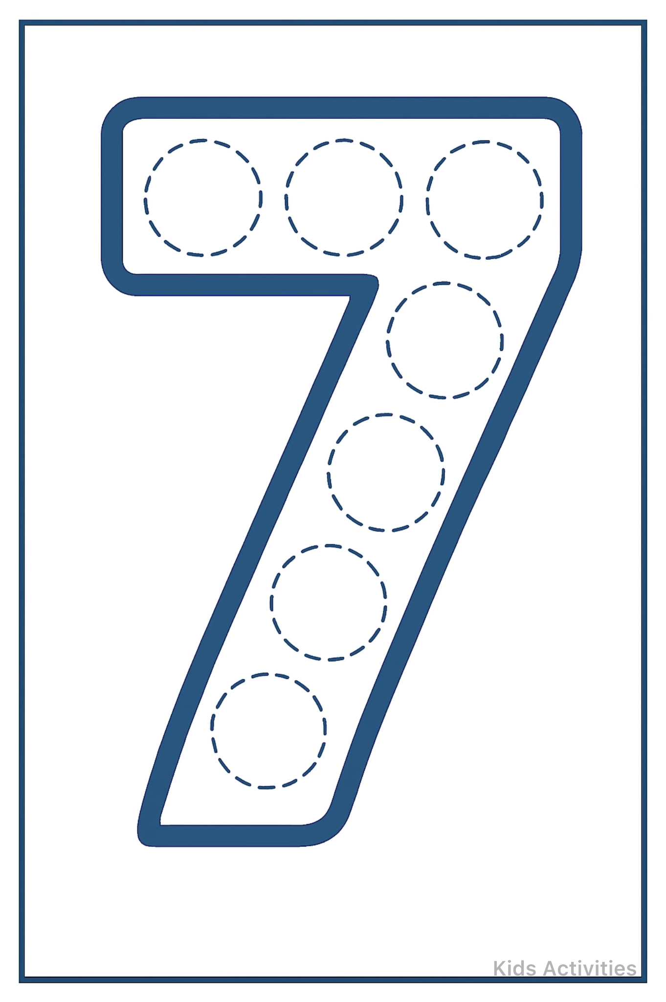 Q-Tip Dot Marker Number - Kids Activities