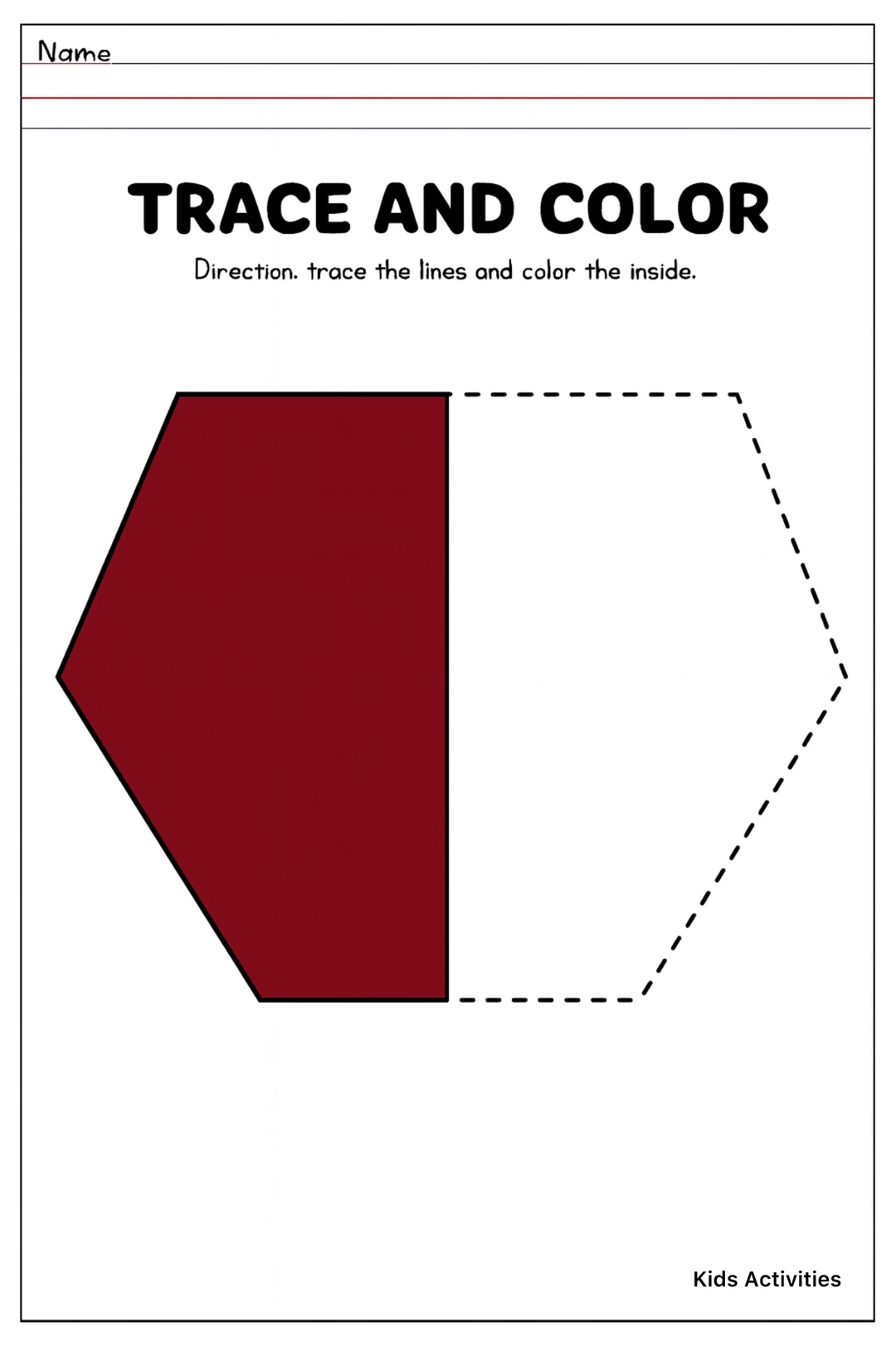 Tracing & Coloring Shapes - Kids Activities