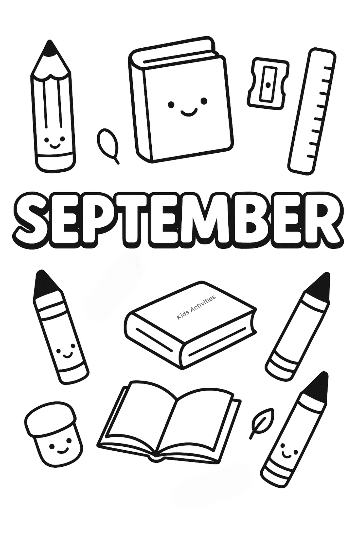 Fall Month Coloring Activity - Kids Activities